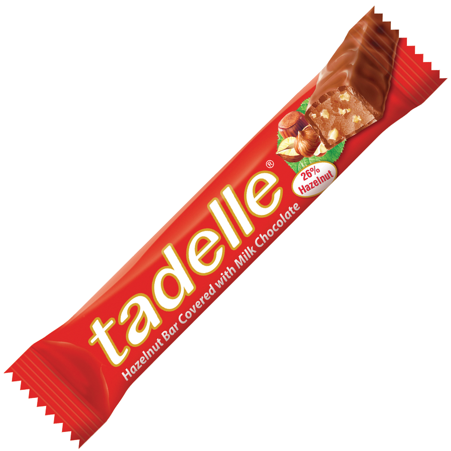 Hazelnut Bar Covered with Milk Chocolate 30 g - Tadelle